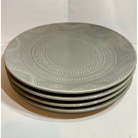 Threshold | Dining | Set Of 4 Threshold Kennet Grey Plates | Poshmark